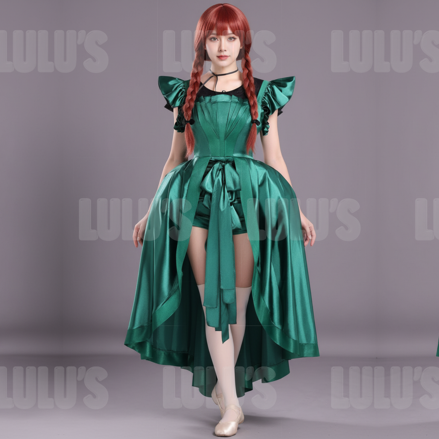 Agnes DeMille Green Gala Dress Wednesday Cosplay Costume Adult – Lulu's ...