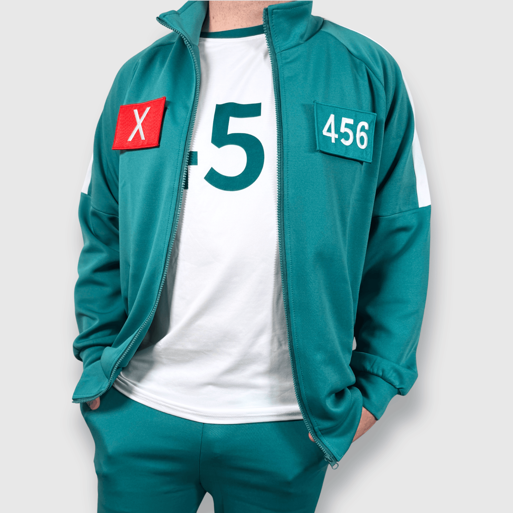 Squid Game Green Tracksuit with Removable Number Patches – Lulu's ...